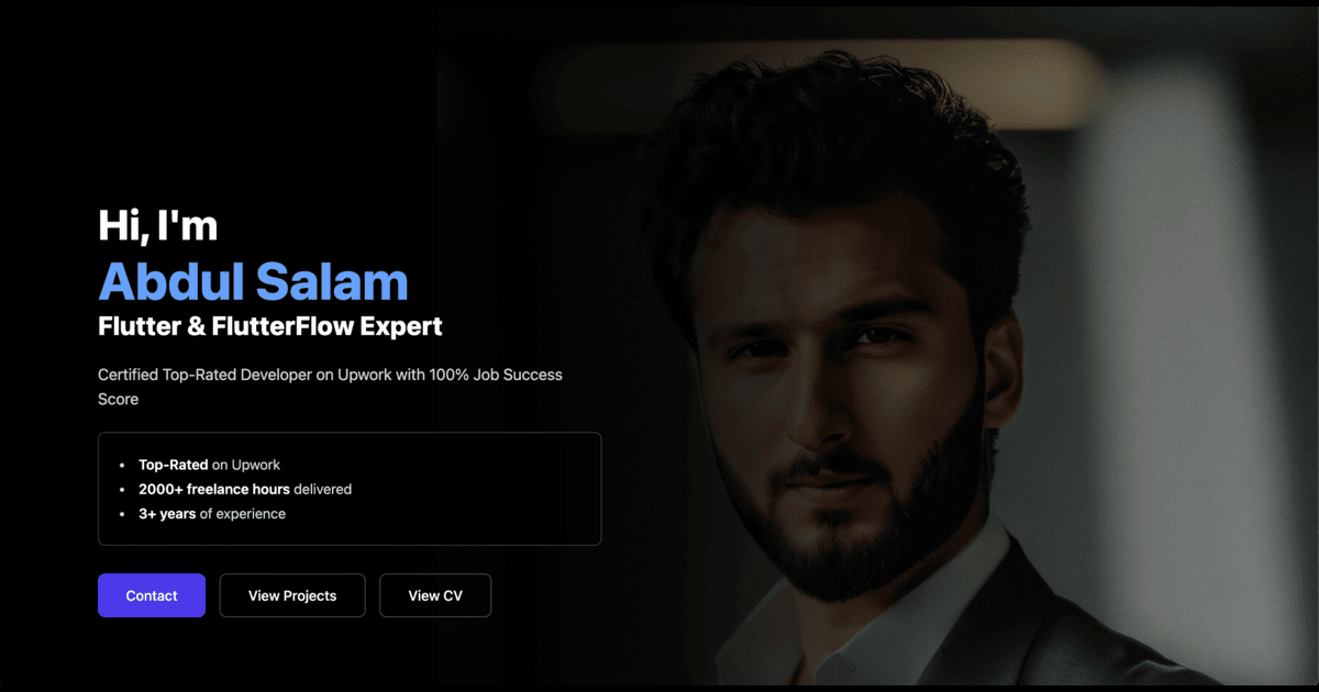 Flutter & FlutterFlow Developer | Firebase & Supabase Expert | Abdul Salam